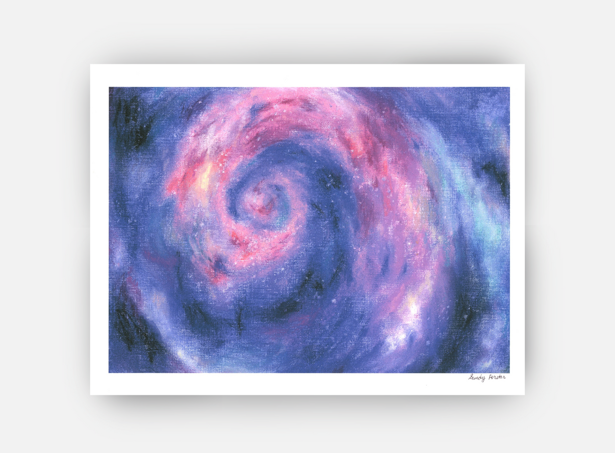 Swirling Galaxy – Abstract Cosmic Wall Art – Light of the World Creations